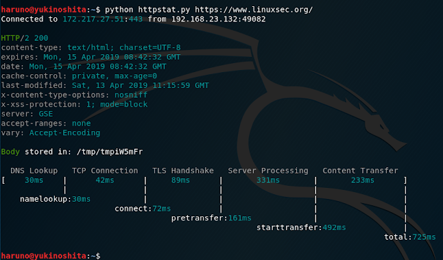 Melihat Statistik cURL Menggunakan HTTPSTAT - LinuxSec