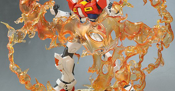 GUNDAM GUY: HG 1/144 Build Burning Gundam 'Custom Flame' - Diorama Build