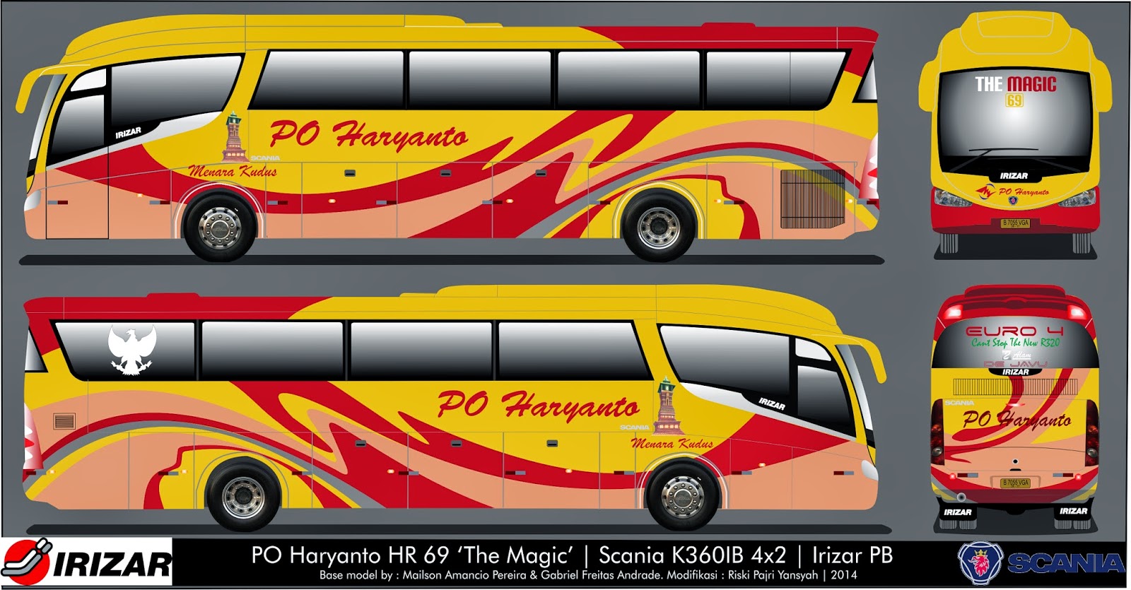 transport-spec: Gallery | Desain 2D bus PO Haryanto