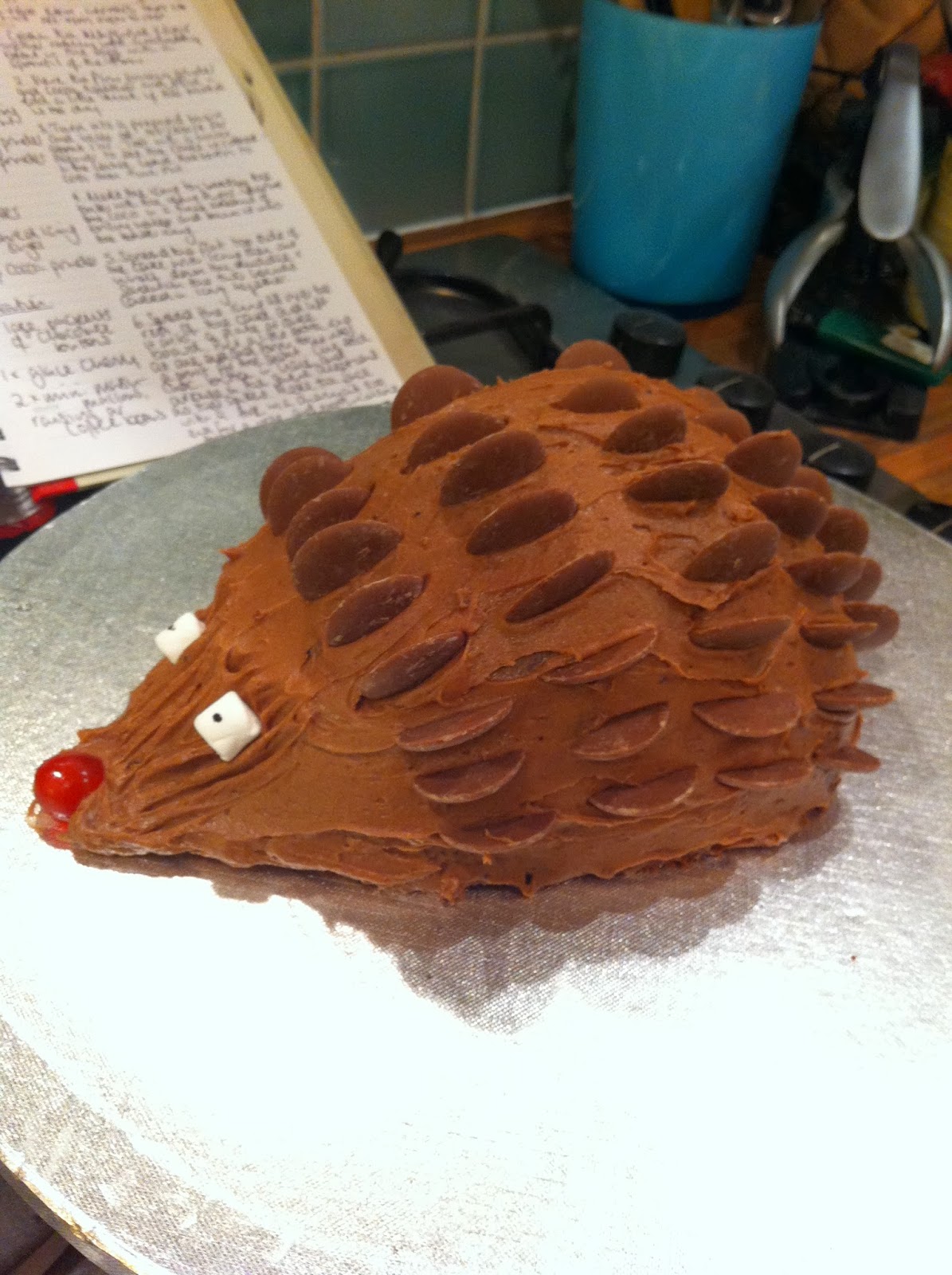 Cadbury's Headgehog Cake | Blue Sky and Bunting