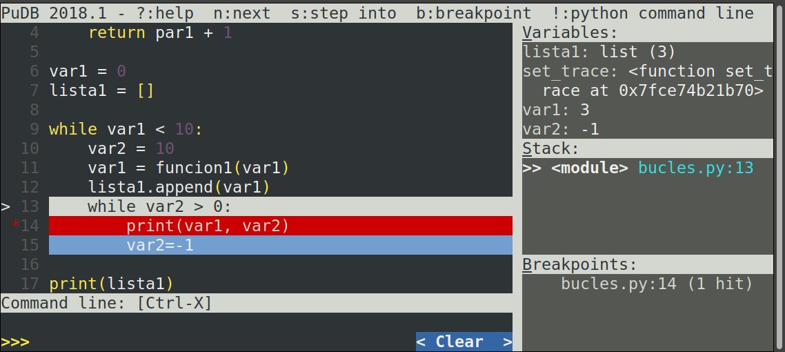 Python 3 para impacientes: El depurador PuDB