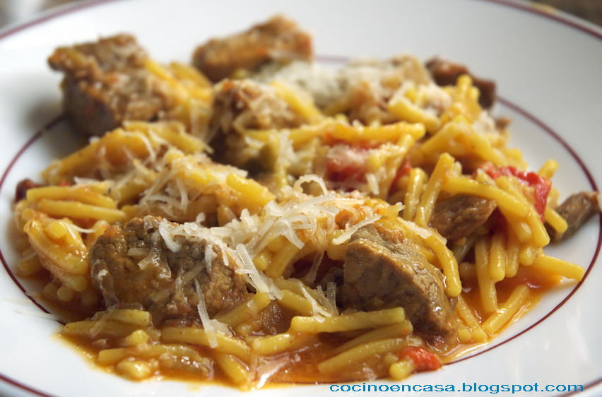 Cocino en Casa: Guiso de carne con fideos