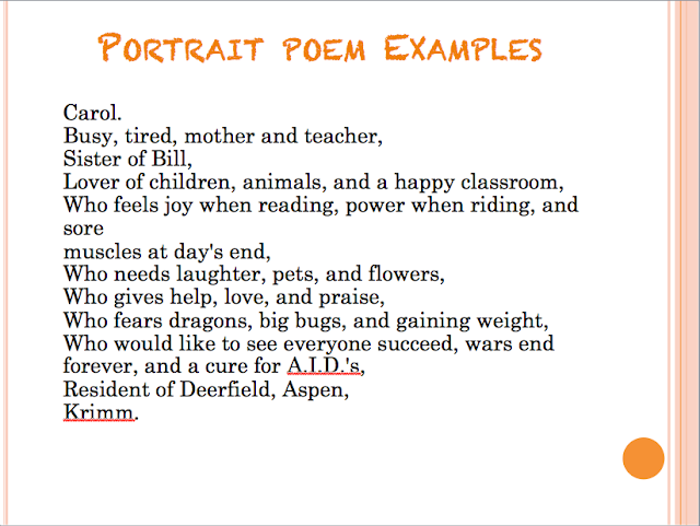 Flip Side 2 Reality: Portrait Poem Writing/Voice