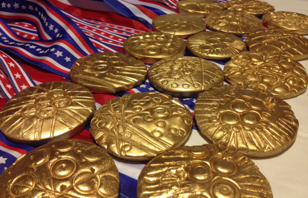 Love for Doodles: Going for Gold - Air Dry Clay Olympic Medals
