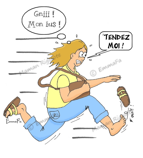 Maman Rigolote - EmmaFa: Courir après son bus...