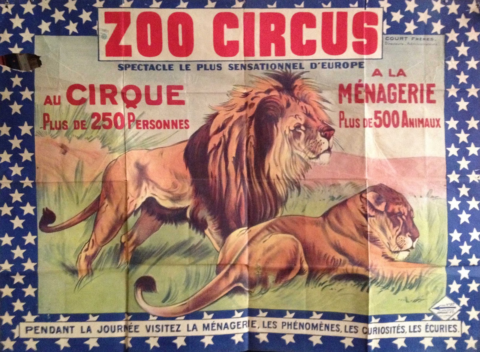 Circus -Collection: Zoo Circus 1928, affiches et papiers à entêtes