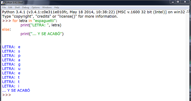 APRENDER A PROGRAMAR CON PYTHON: BUCLE FOR/IN
