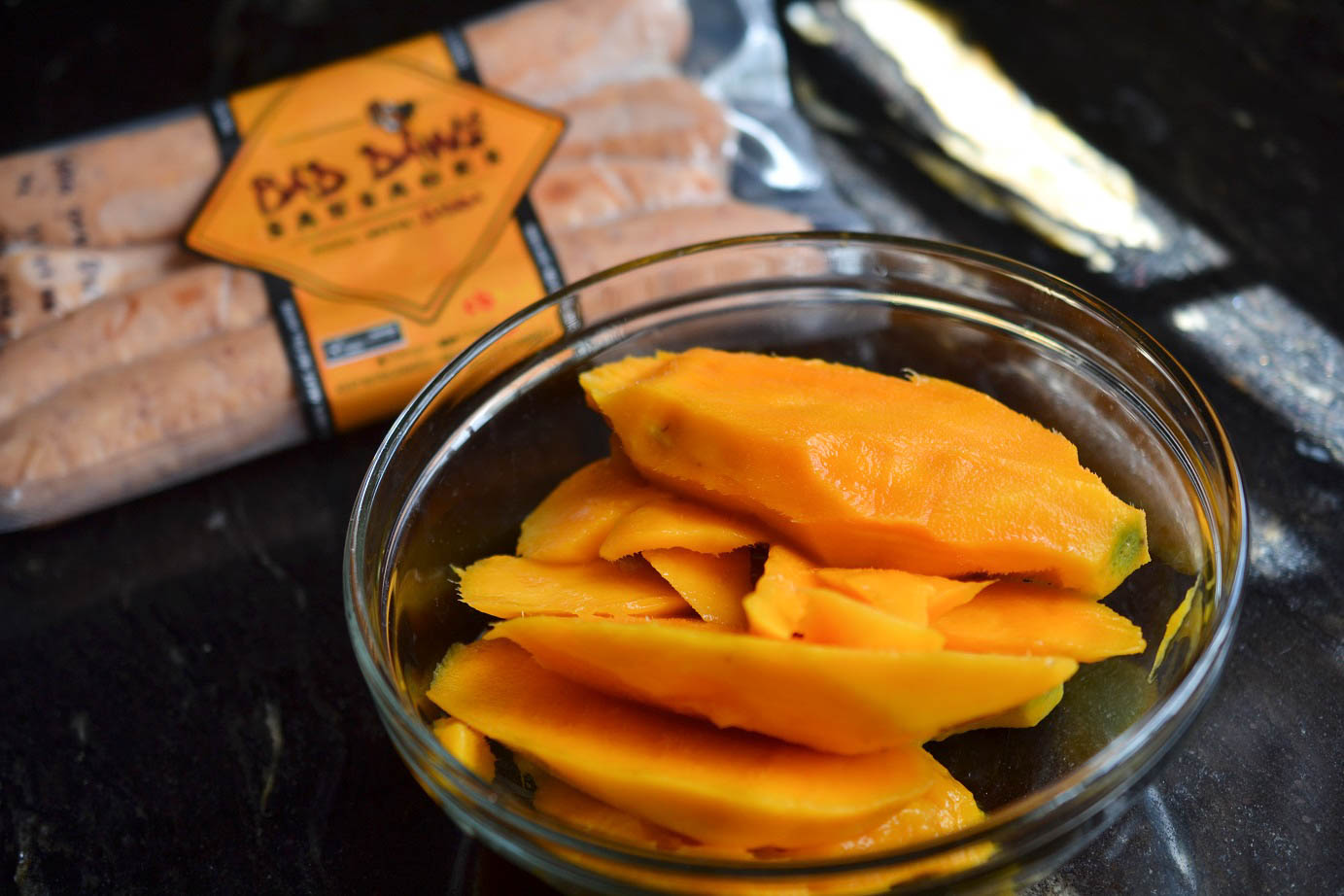 Greedy Girl : Spicy mango sweet and sour dogs