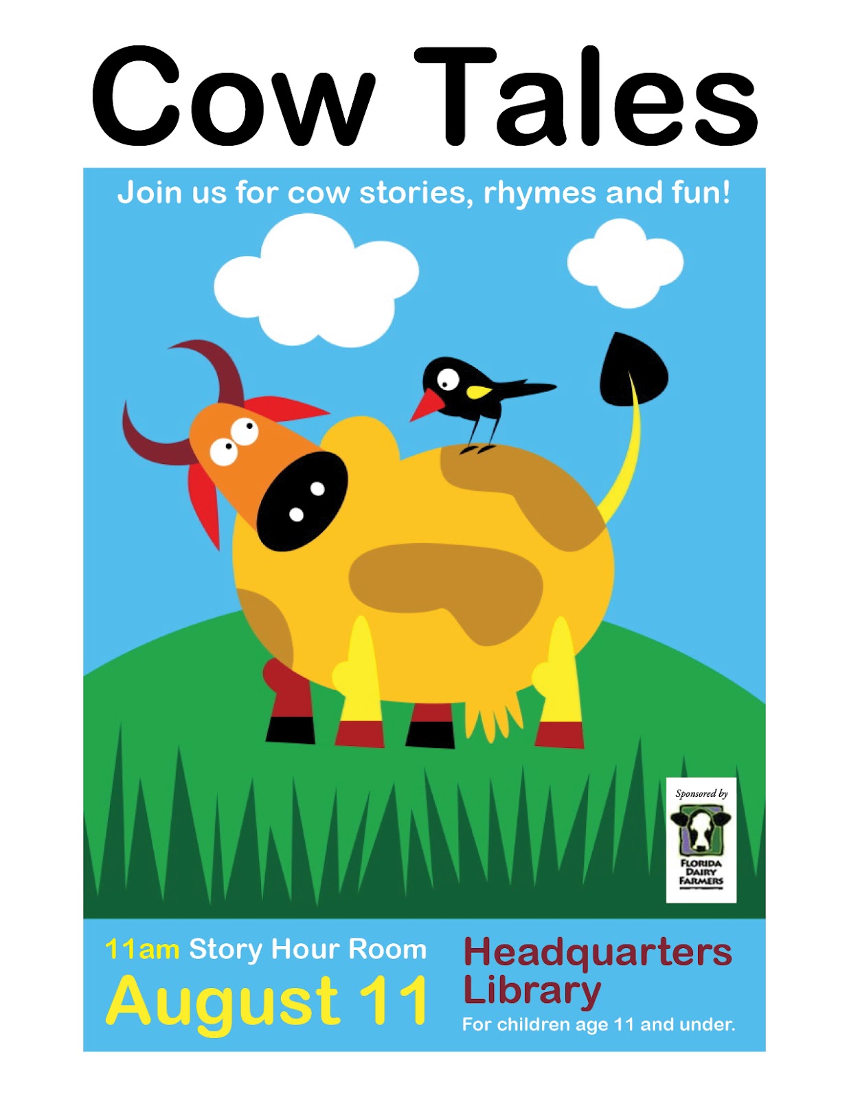 Library Marketing Design: Cow Tales Story Hour at the Library Marketing ...