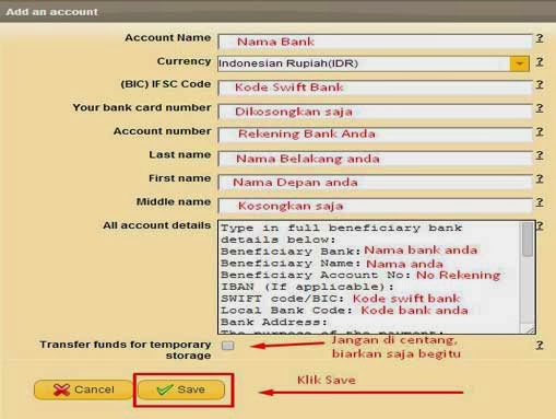 Cara Setting Akun Bank