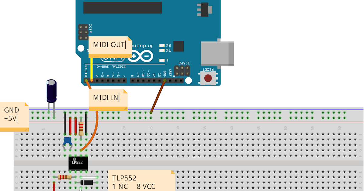 音源とオーディオの電子工作（予定）: Arduino MIDILibraryを使ってみる。