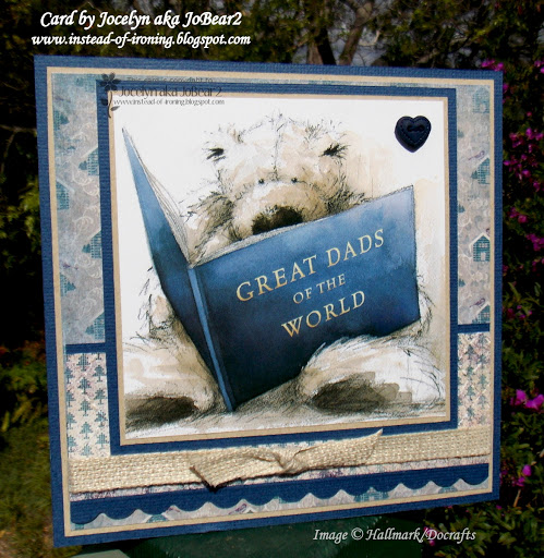 Instead of Ironing Blogspot: Wellington Bear Father's Day card