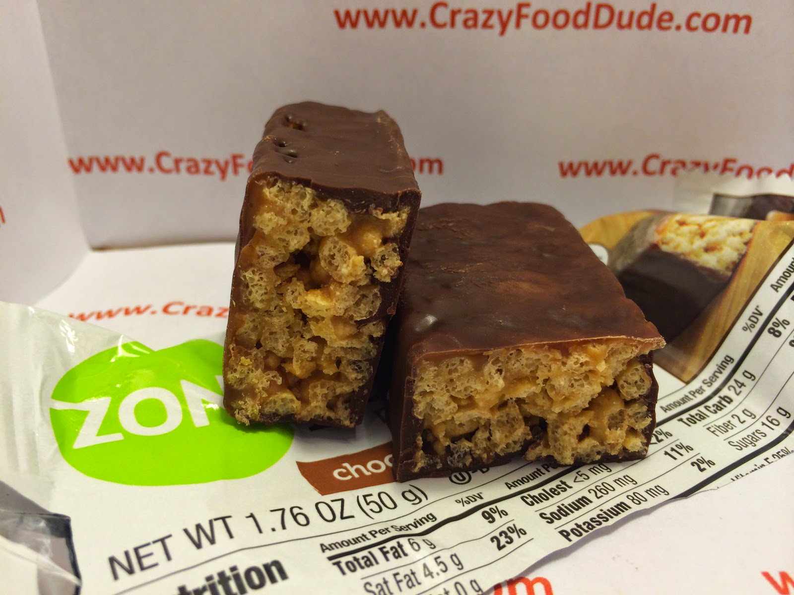 Crazy Food Dude: Review: Zone Perfect Chocolate Caramel Cluster Bar