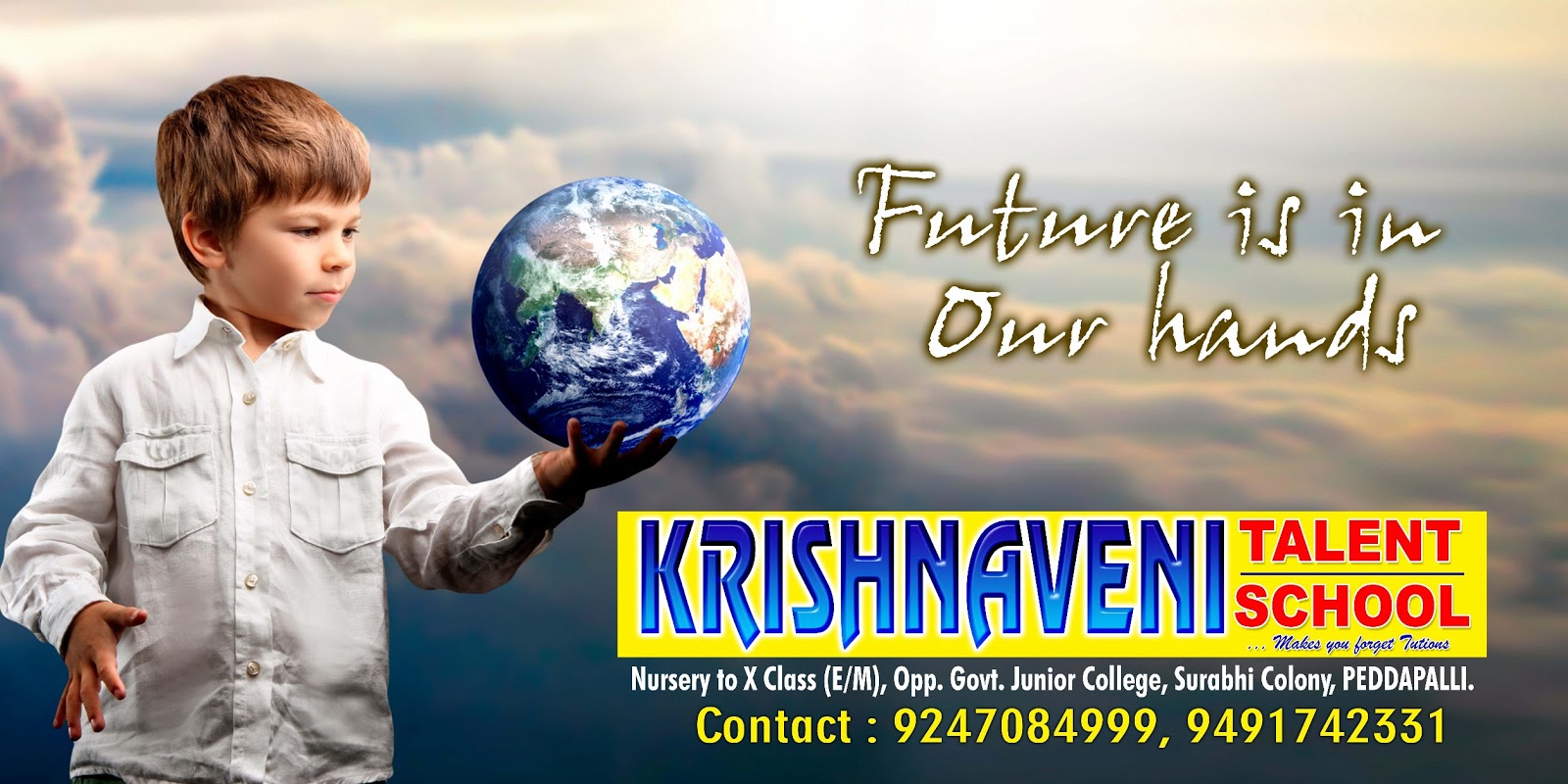 krishnaveni talent school hoarding designs | naveengfx