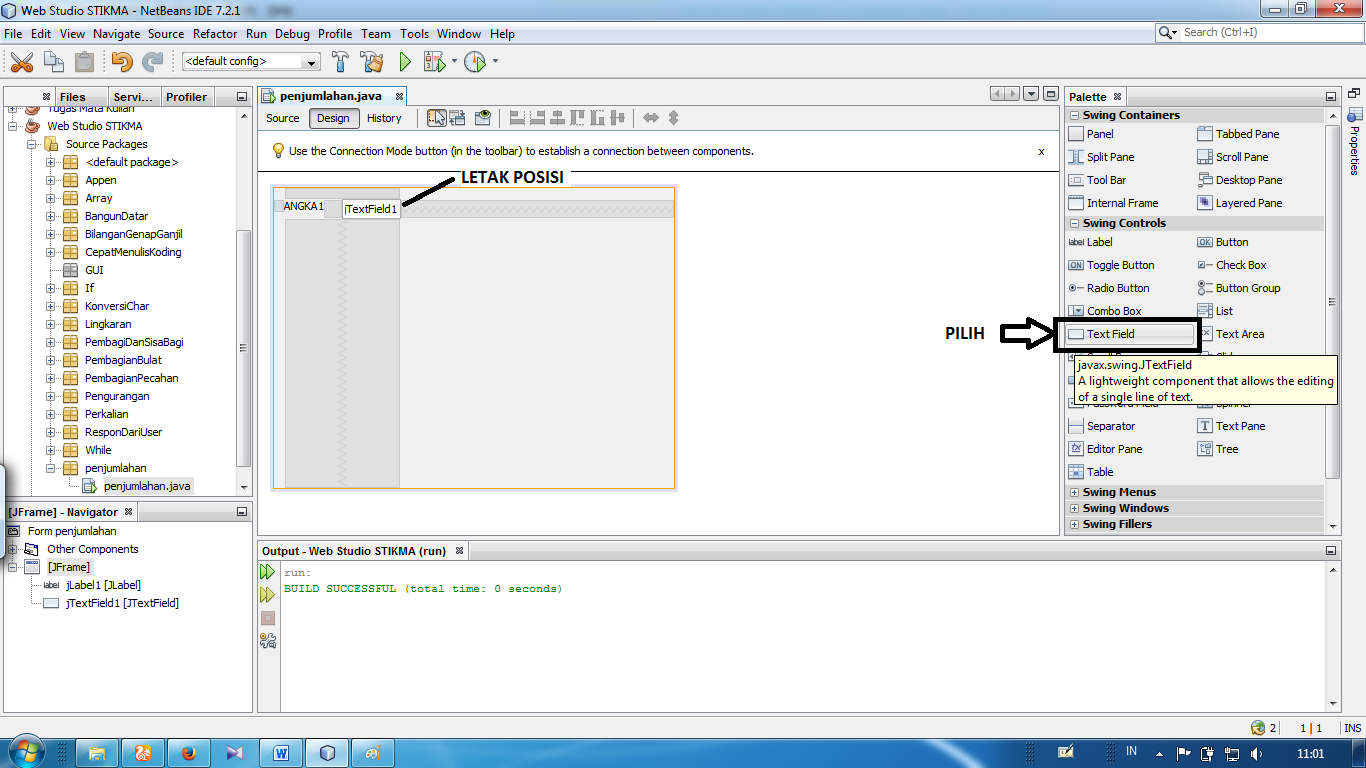 Contoh Program Penjumlahan Java Netbeans ~ Materi Java Pemula