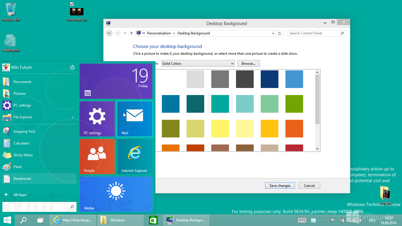 24 new windows 9 start Menu screenshots | MalwareTips Forums