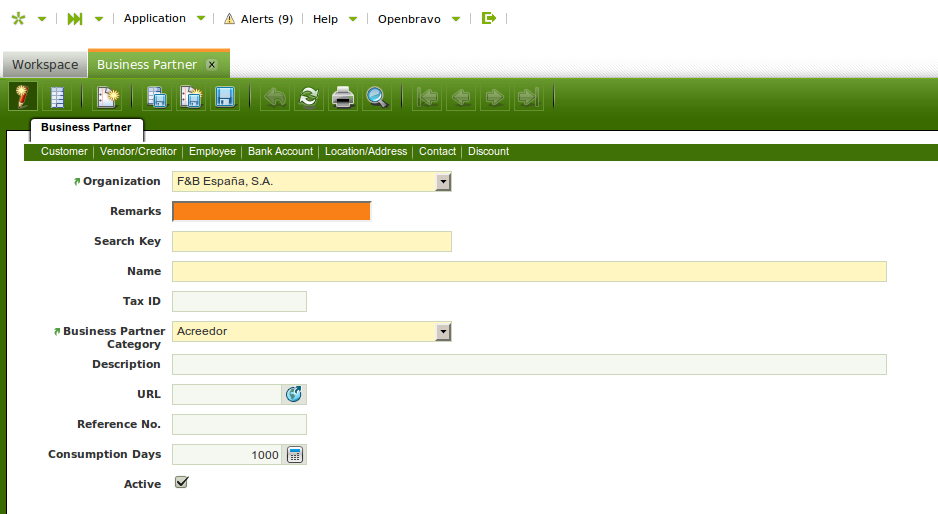 HTMLArea in Openbravo