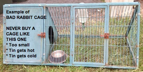 The Pet Directory: BAD TIN RABBIT CAGE