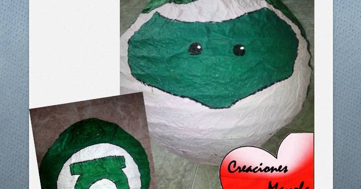 Creaciones Mayola: GLOBOS DE PAPEL, SUPERHEROE LINTERNA VERDE ...