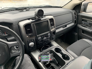 Mobile VHF/UHF Radio install in a RAM 1500