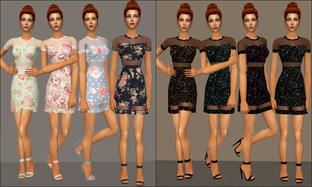 Your Style Sims: Flowers or Glitter? Dresses for The sims 2