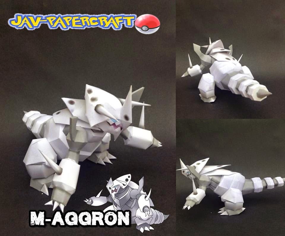 Pokemon Mega Aggron Papercraft | Papercraft Paradise | PaperCrafts ...