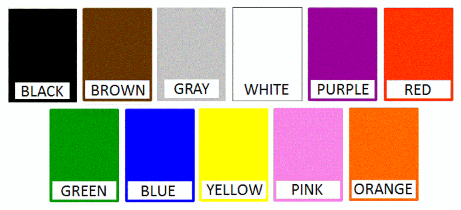 Colors, Shapes, Numbers 1-20