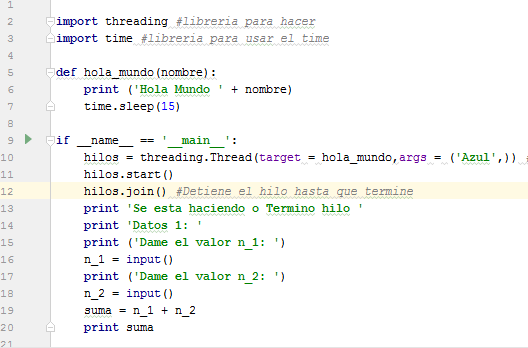 Graficación : Unidad 3: Ejemplos de hilos "Hola Mundo"