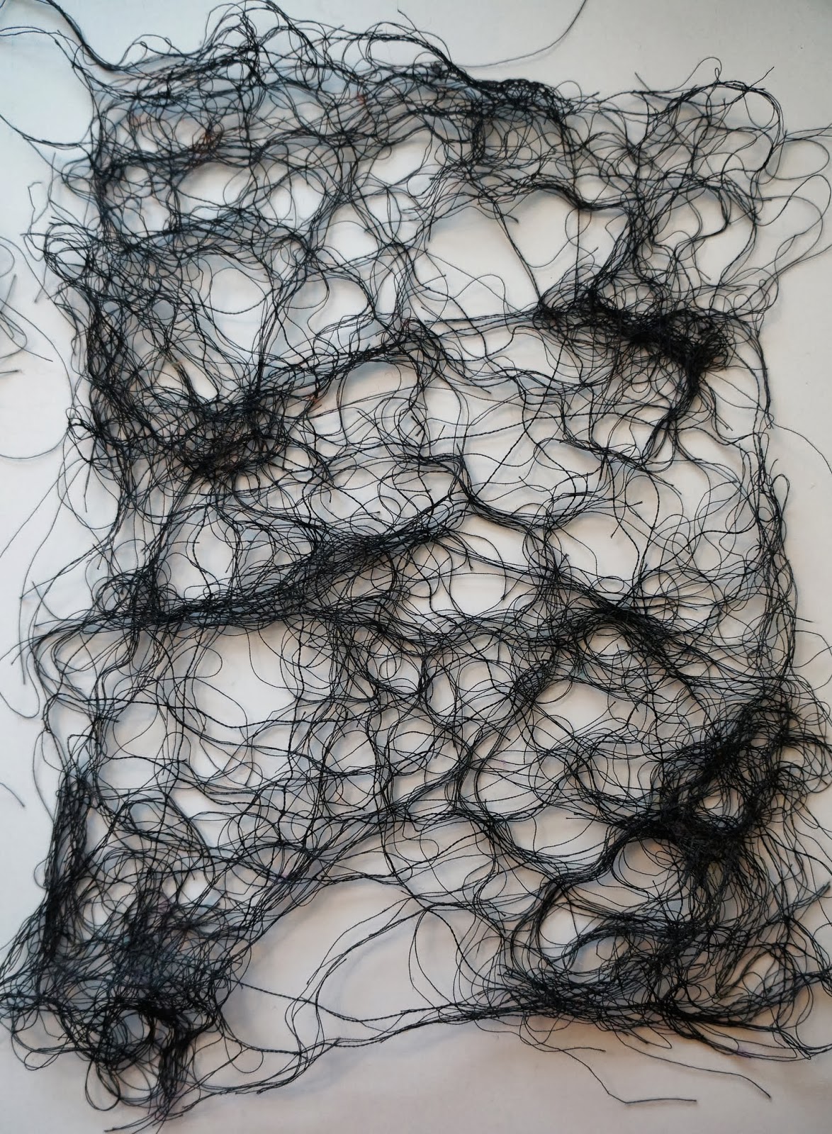 Ginger Wilson: Using leftover thread to make thread "fabric"