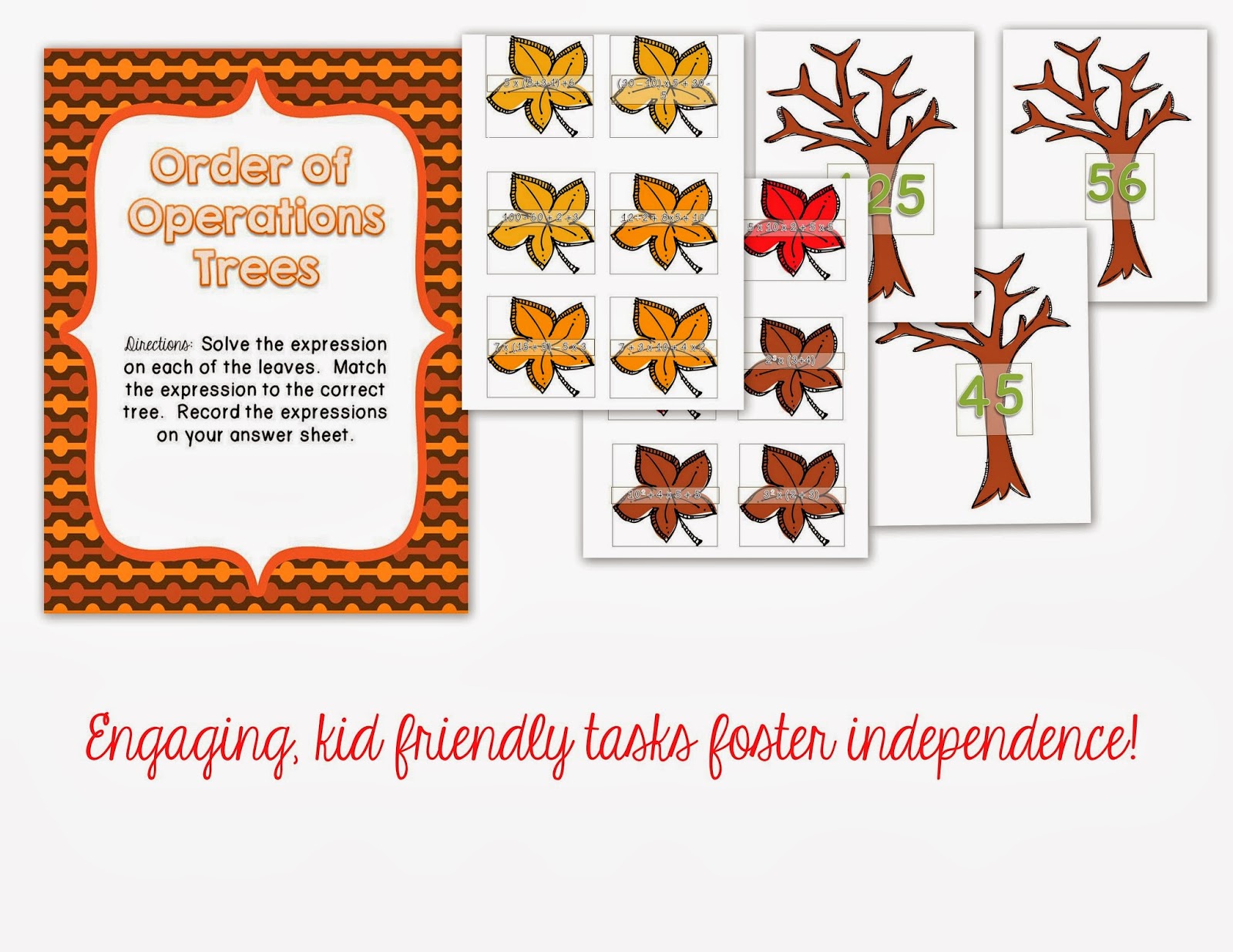 MissKinBK: A Fifth Grade Blog: Fall Math Centers! {Freebie!}