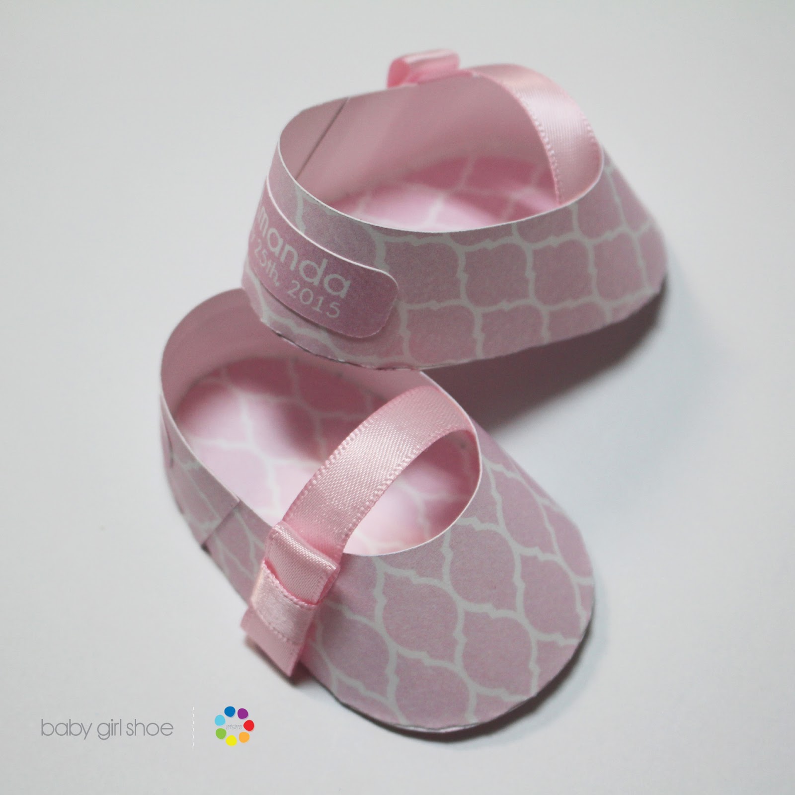 Baby Girl Paper Shoes | Baby Shower | Party Favors Place
