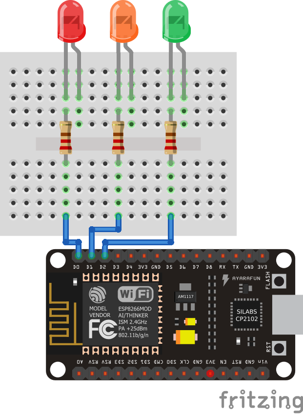 NodeMcu- Villogó LED, RGB LED , Functions