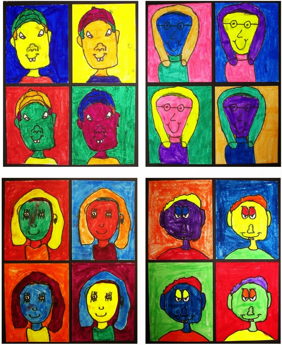 The Rolling Artroom: Pop Art Self Portraits - 1st-3rd Grade