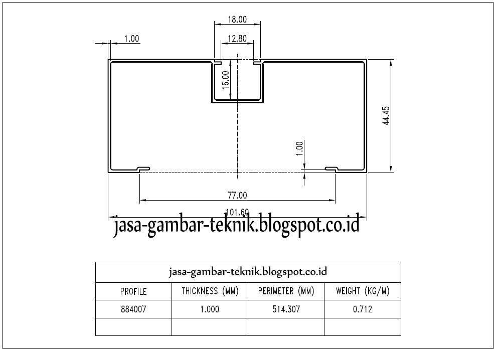 GAMBAR PROFIL ALUMUNIUM SHOP FRONT 4 INCH NOMOR 84007 - JASA GAMBAR ...