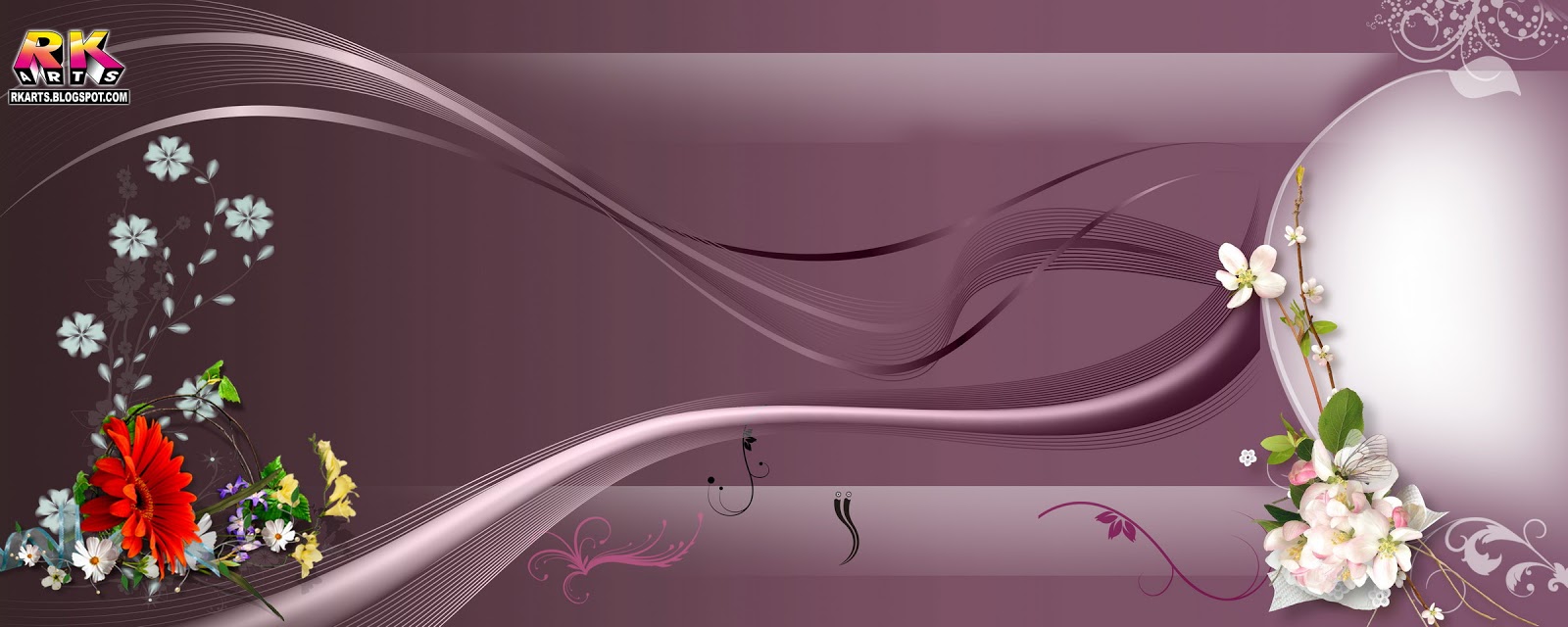 Digital Photo Album Template Design Abstract line Background - RK arts