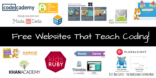 14 Free Websites That Teach Coding! | JustAddCoffee- The Homeschool ...