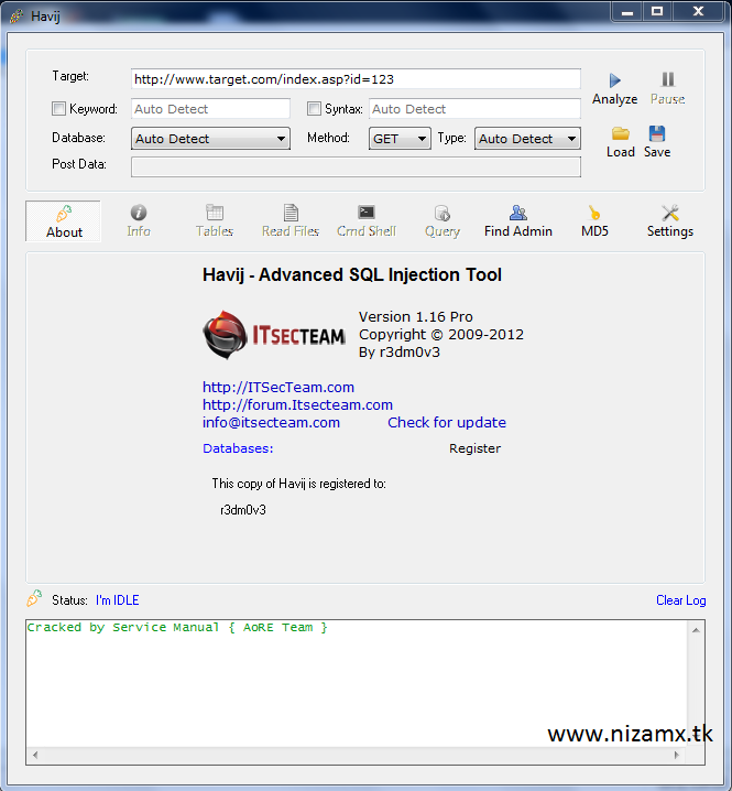nizam: Havij 1.16 pro portable version