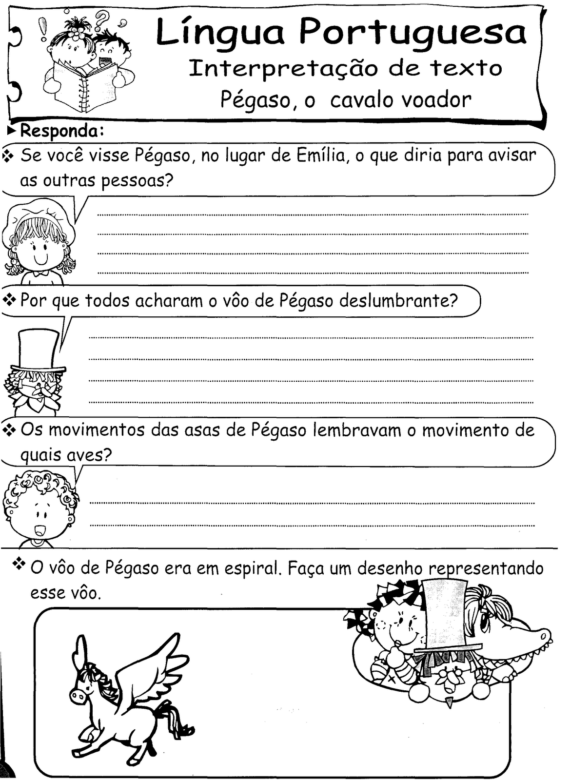 Escola Saber: Atividades português 4 ano interpretação de texto
