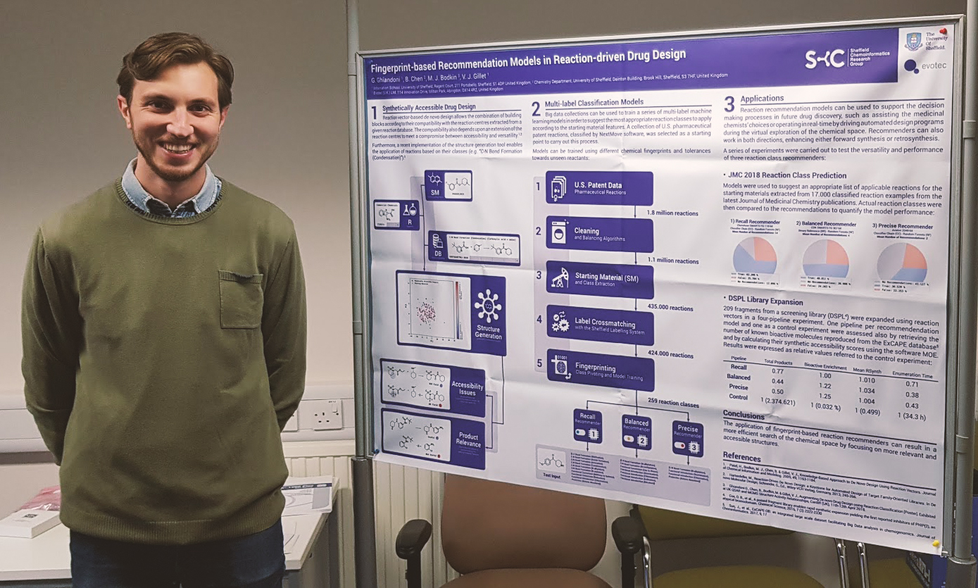 PhD student Gianmarco Ghiandoni wins best poster at UK QSAR Autumn Meeting
