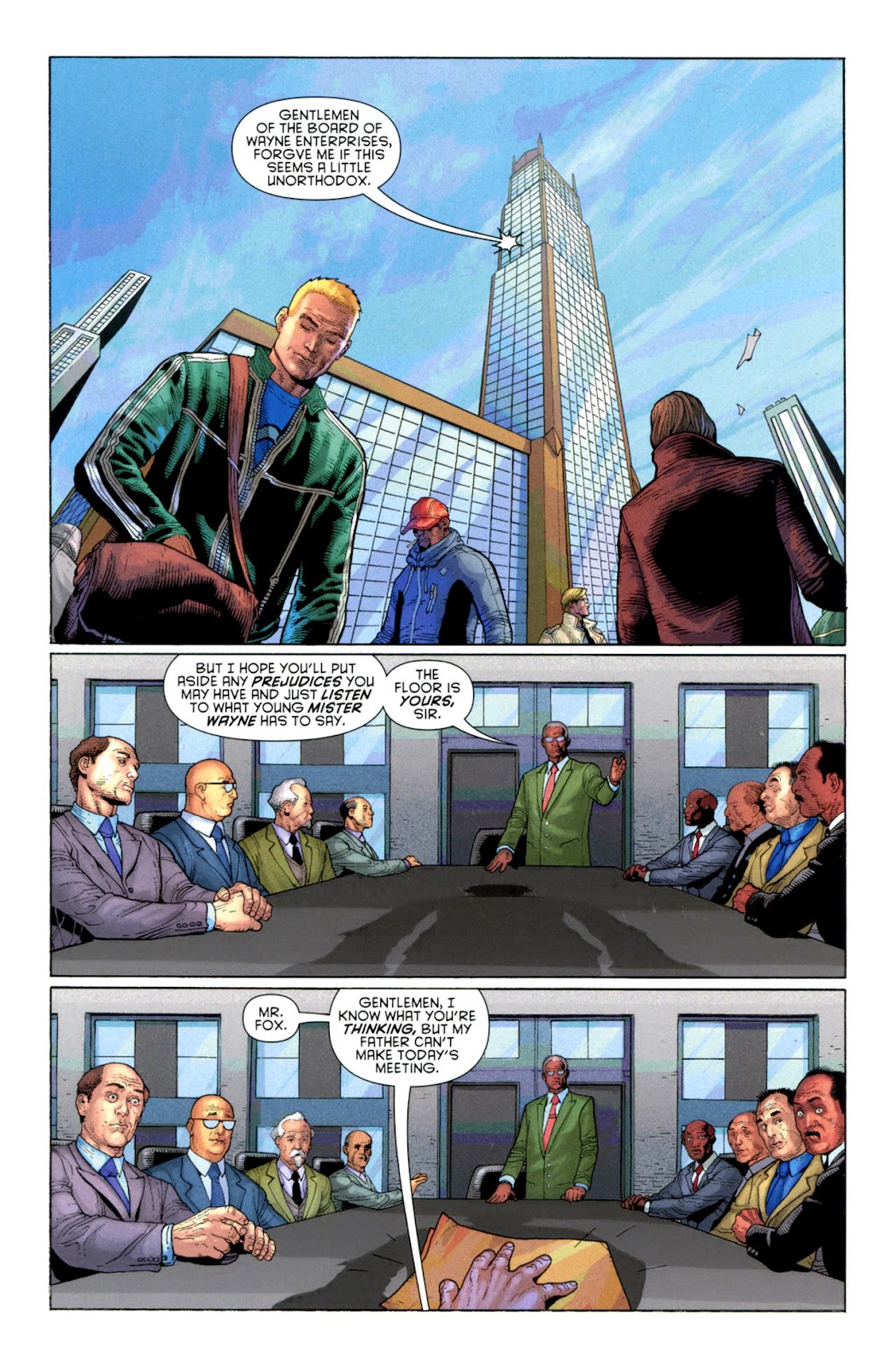 Wayne Enterprises Building Cartoon