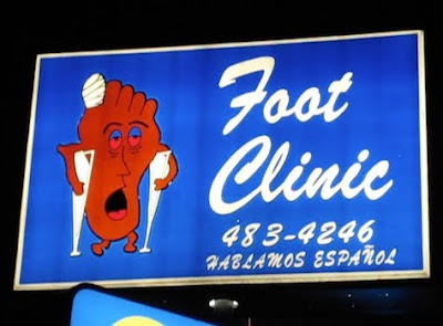 Orange Crate Art: Foot Clinic sign
