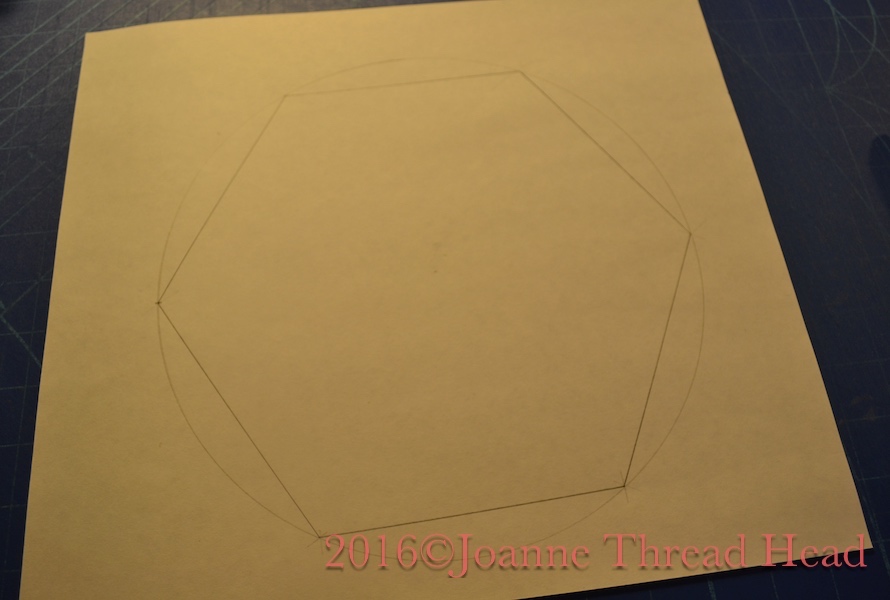 Thread Head: Hexagon Shaped Mug Rug Tutorial
