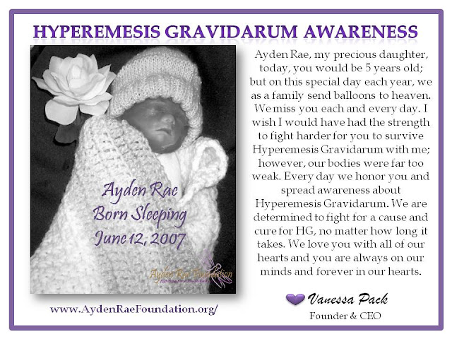 Ayden Rae Foundation: HYPEREMESIS GRAVIDARUM AWARENESS MONTH OCTOBER