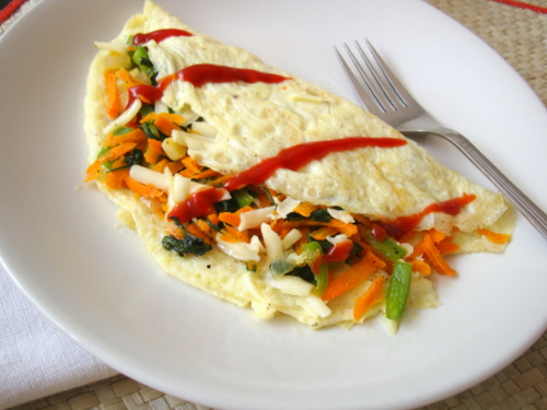 How to Prepare Easy Vegetable Stuffed Omelet Recipe