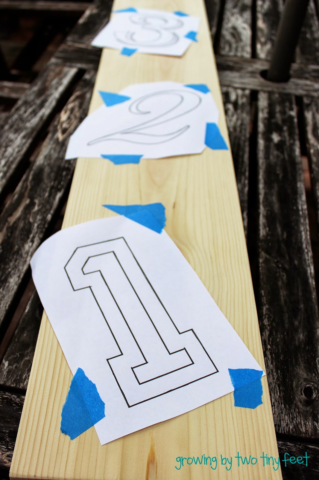 Growing by Two Tiny Feet: DIY Giant Ruler Growth Chart