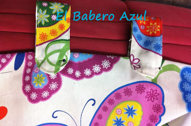 El Babero Azul: Cortina infantil con dibujos de mariposa