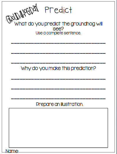 1st Grade Hip Hip Hooray!: GROUNDHOG DAY PREDICTIONS!!