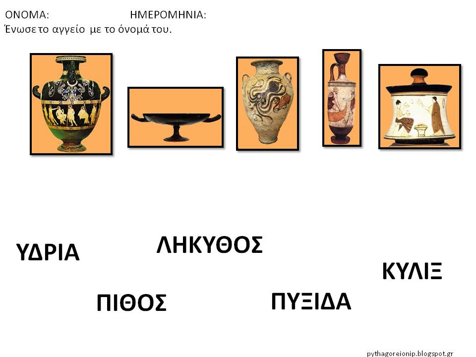 Πυθαγόρειο Νηπιαγωγείο: ΜΟΥΣΕΙΑΚΗ ΑΓΩΓΗ: ΑΓΓΕΙΑ