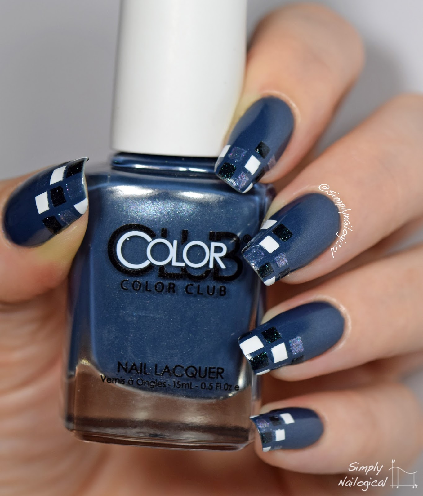 Simply Nailogical: Geometric square colour-blocking easy nail art