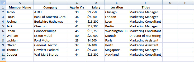 Microsoft Excel Tips Create A Table In Excel 2007 Microsoft Excel Tips Create A Table In Excel 2007